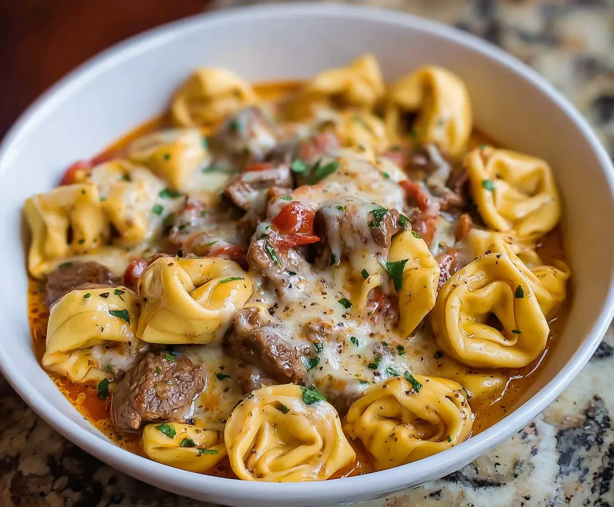 Delicious Cheesesteak Tortellini Recipe | Easy & Tasty