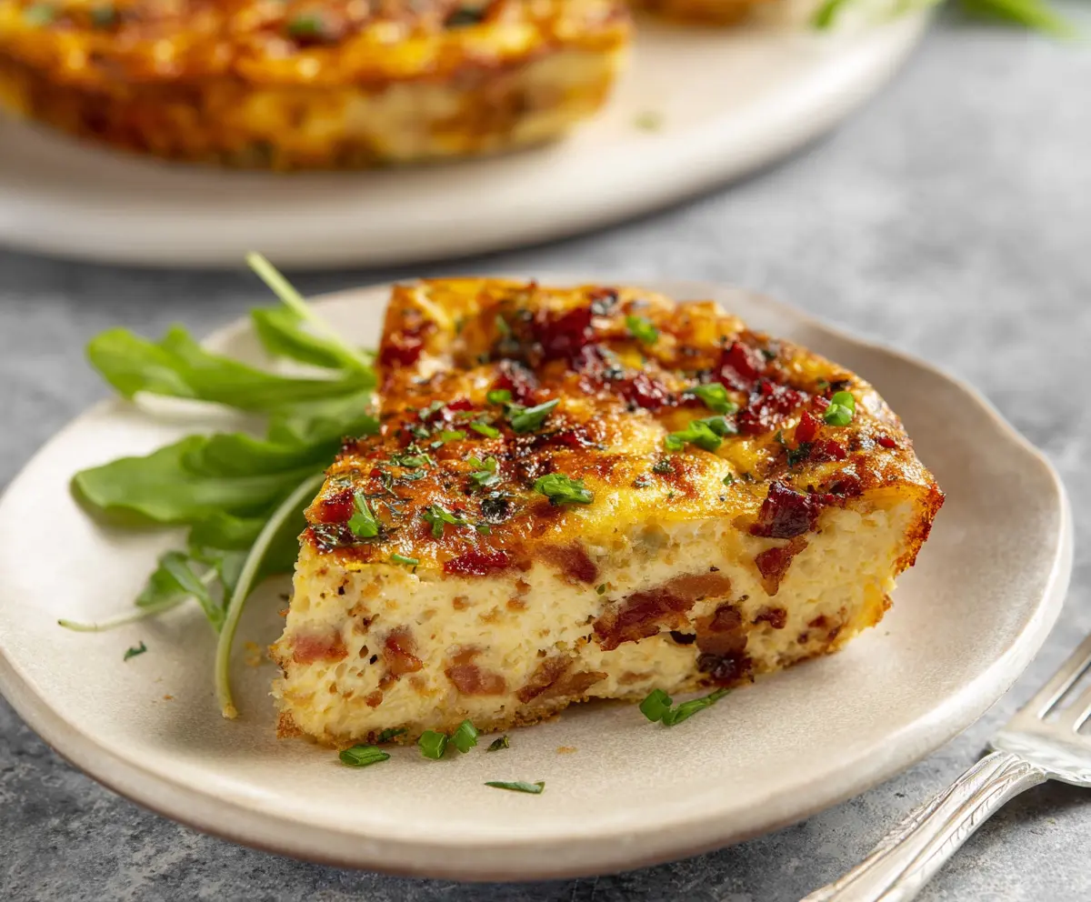Bacon and Cheese Crustless Quiche Recipe
