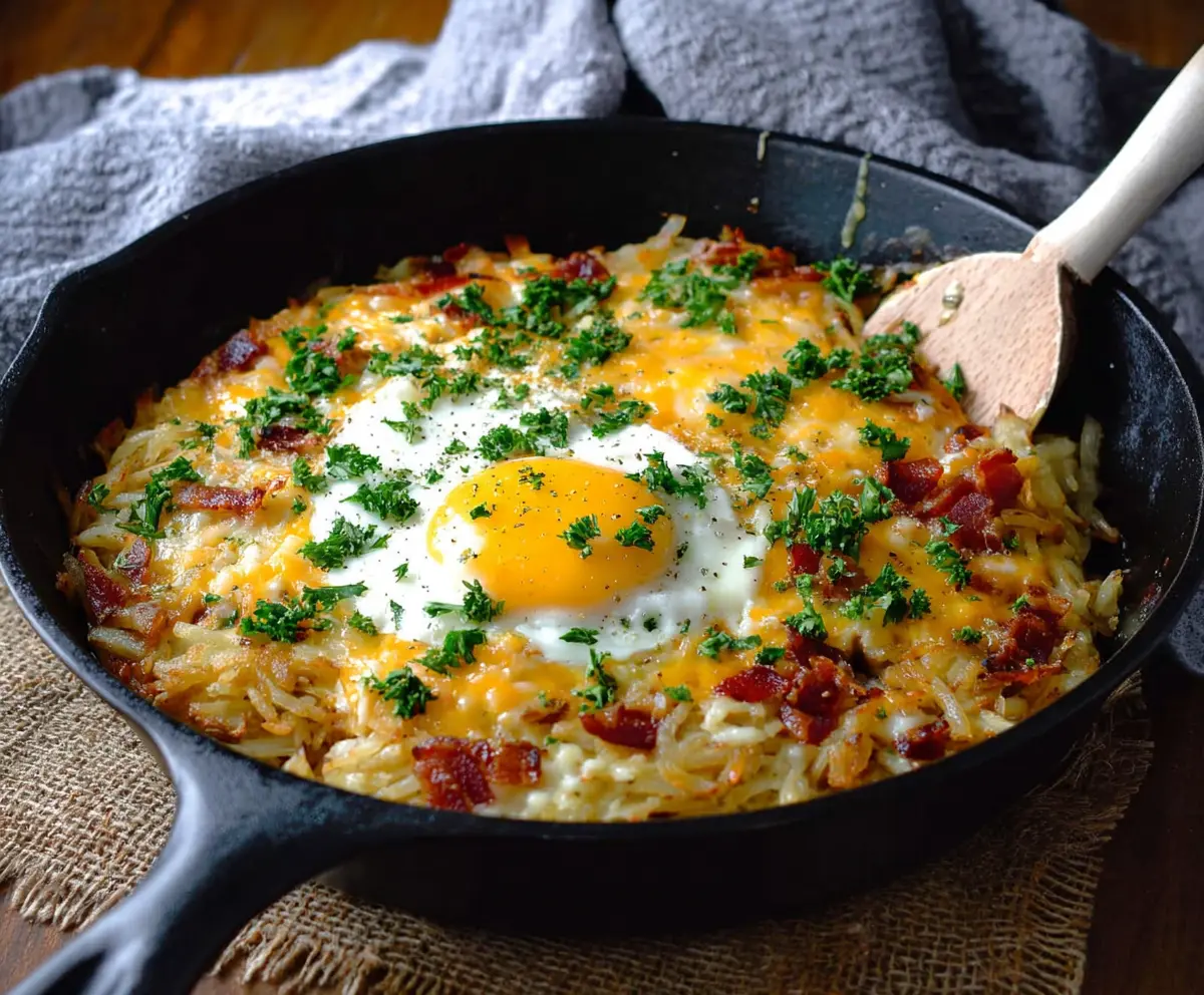 Cheesy Egg Hash Browns Recipe | Perfect Breakfast
