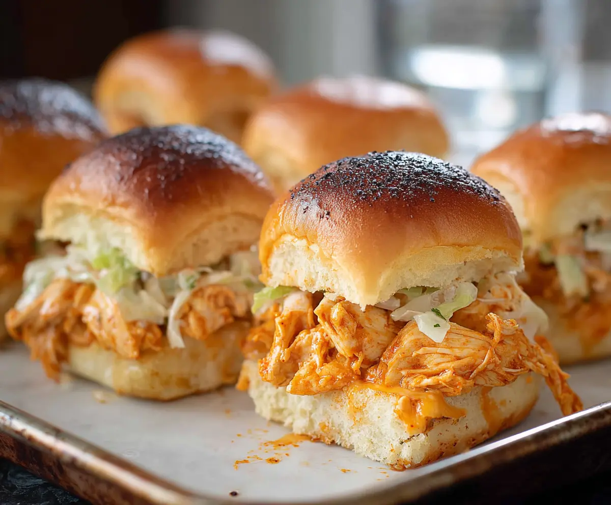 Fiery Buffalo Chicken Sliders Bake Recipe