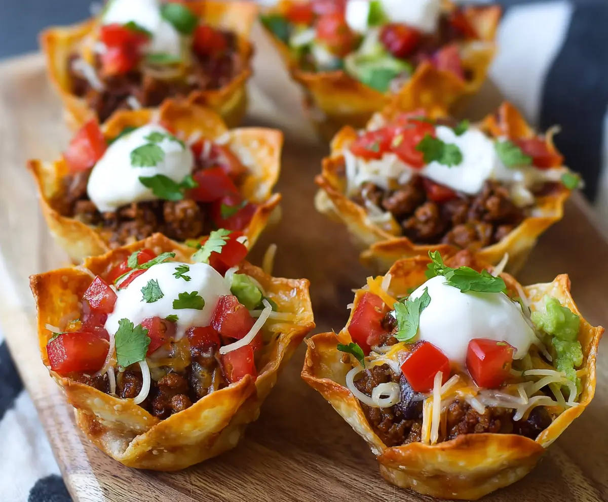 Delicious Lil Taco Cups Recipe | Easy & Tasty Snack