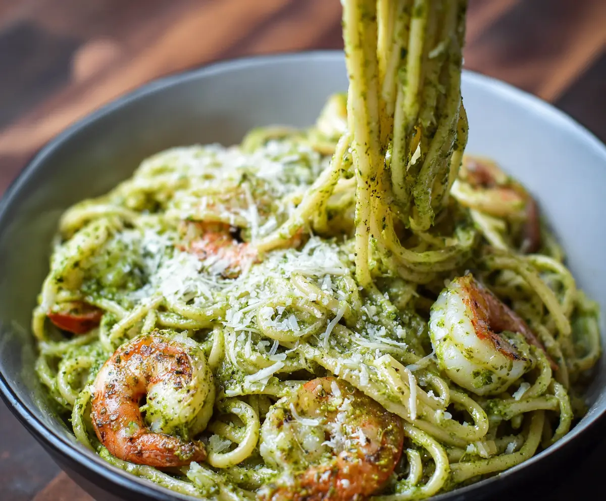 Delicious Pesto Shrimp Pasta Recipe
